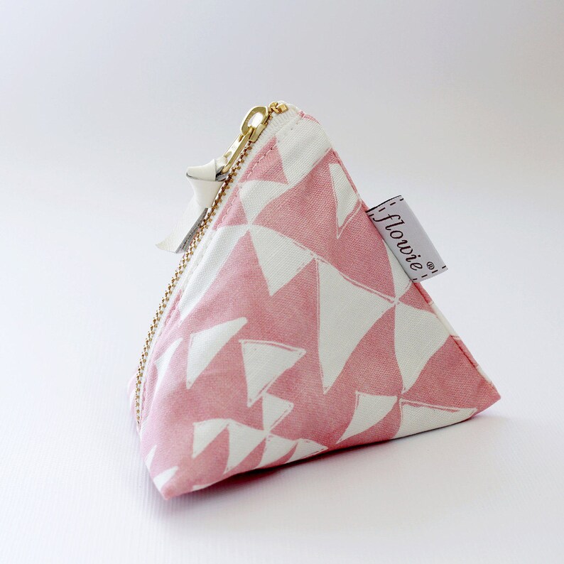 Triangle Zipper Pouch Triangle - Etsy
