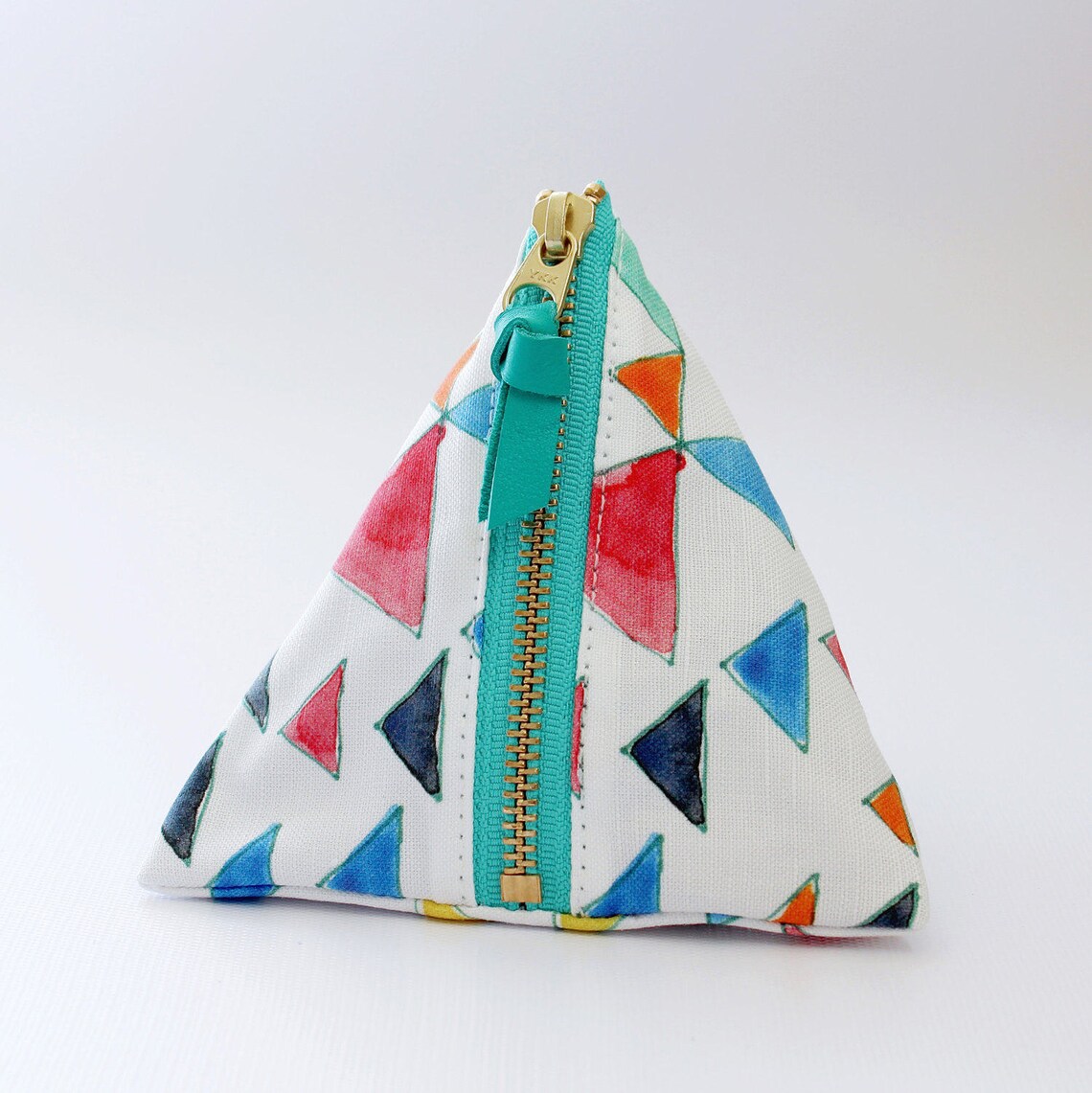 Triangle Zipper Pouch Triangle - Etsy