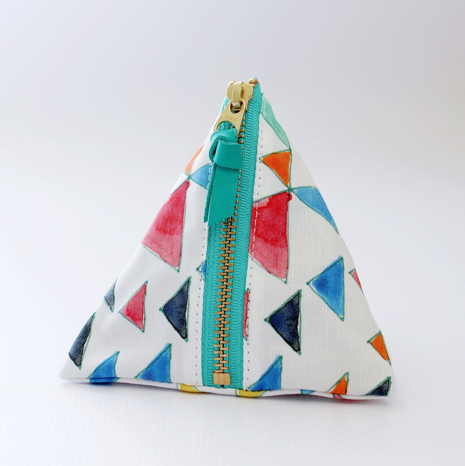 Triangle Zipper Pouch Triangle - Etsy