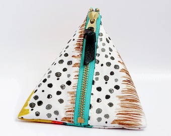 Triangle Zipper Pouch Triangle | Etsy