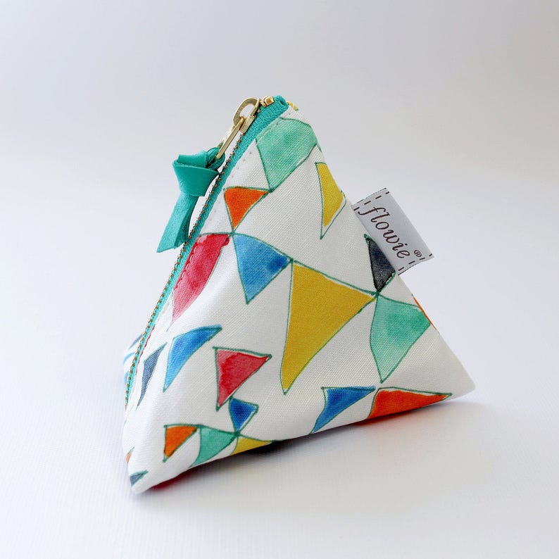 Triangle Zipper Pouch Triangle - Etsy