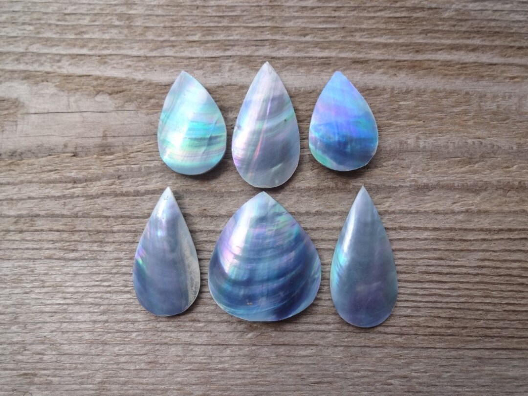 Rare Australian Blue Abalone Shell Cabochon, Blue Cabochon for Jewelry ...