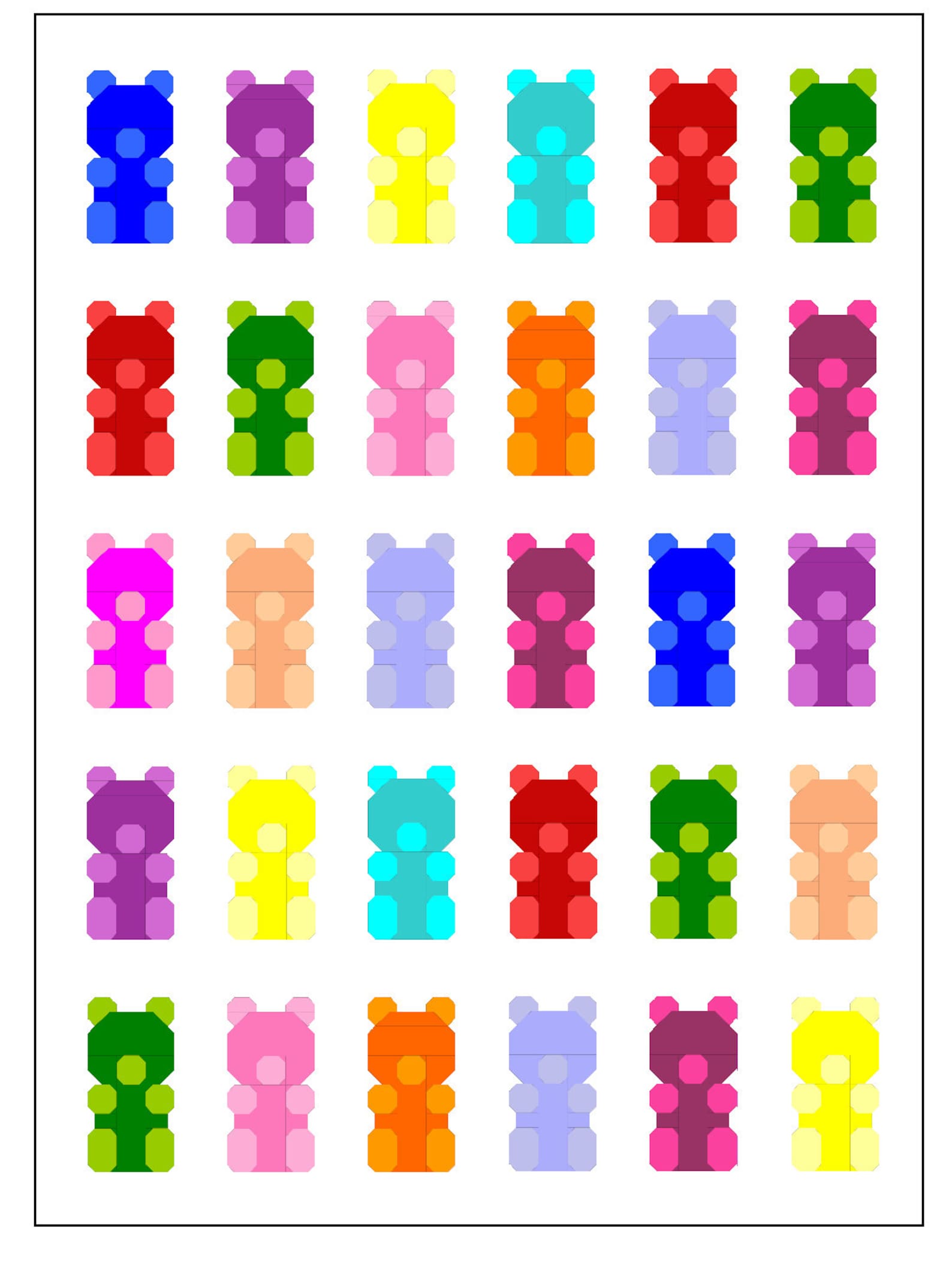 Gummy Bears Quilt Pattern PDF - Etsy