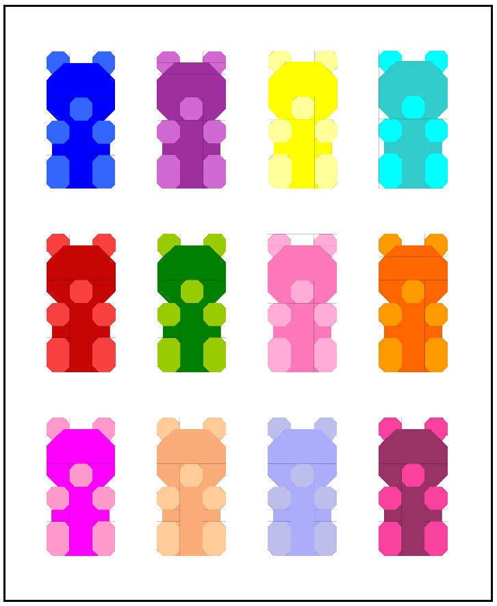 Gummy Bears Quilt Pattern PDF - Etsy