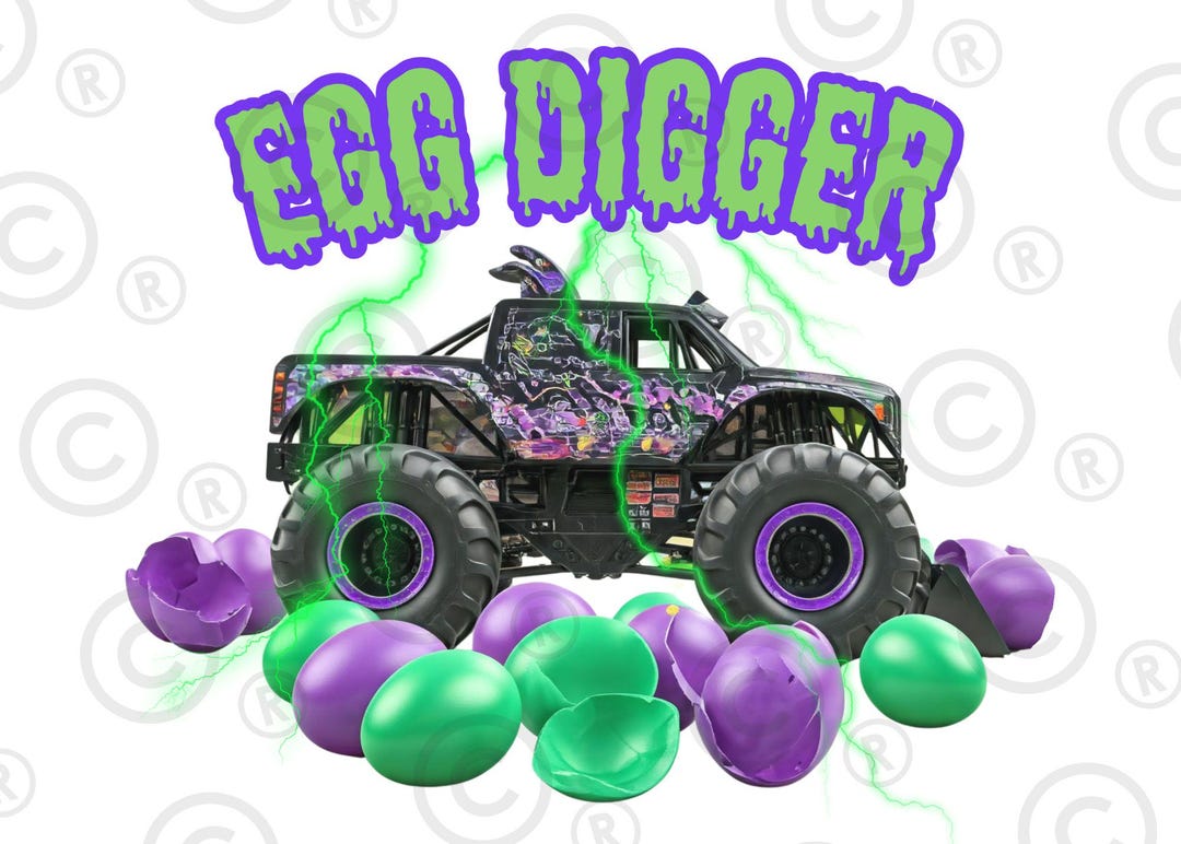 Boys Easter Monster Truck Egg Digger Shirt PNG, Vintage Happy Easter ...