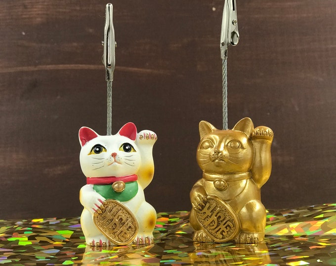 Knocking Cat Card Holder - Etsy