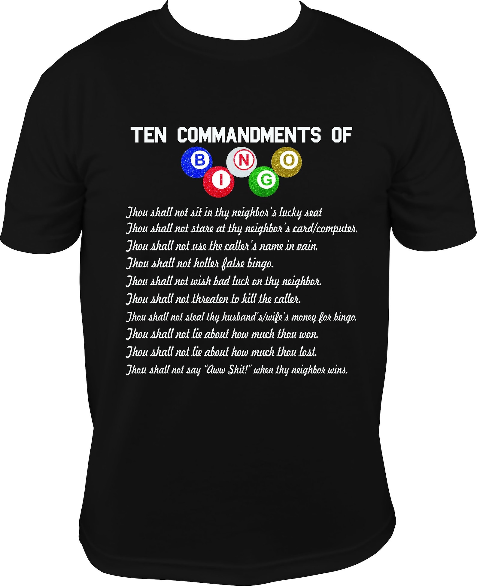 BINGO Ten Commandments T-shirt - Etsy