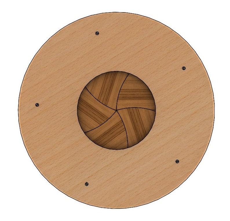 Wood Rotating Dining Table Design Plan diameter 2m V1 - Etsy