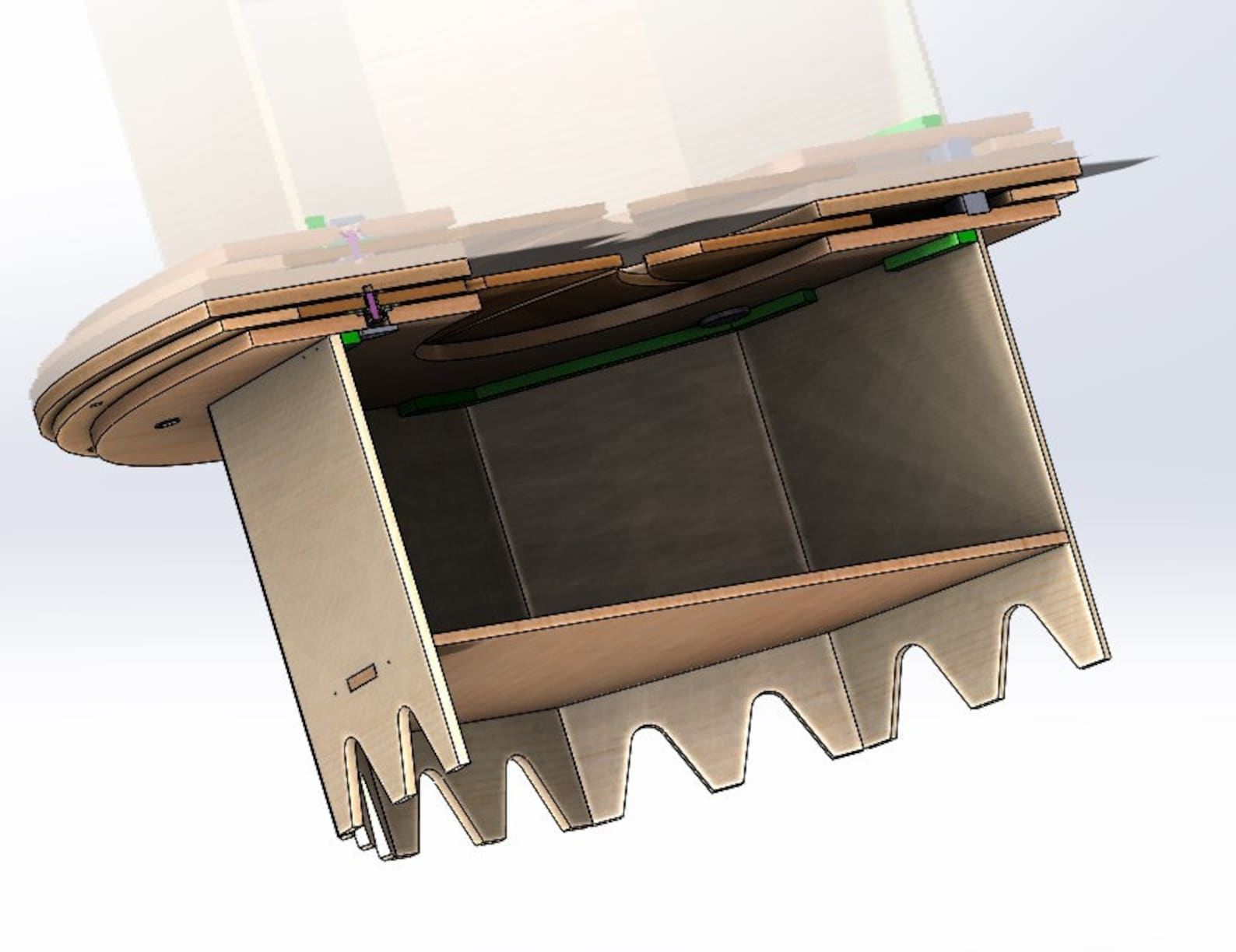 Wood Rotating Dining Table Design Plan diameter 2m V1 - Etsy