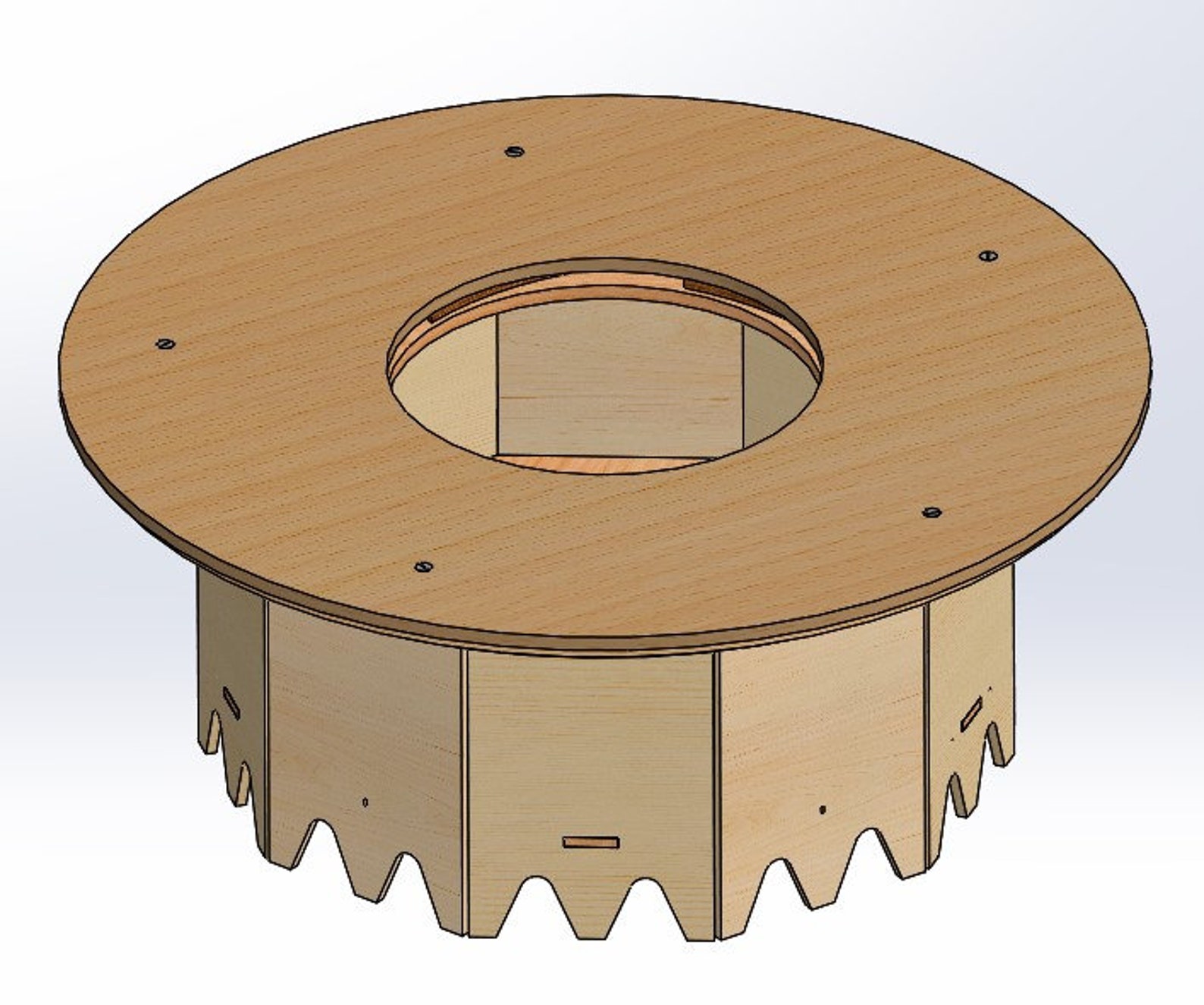 Wood Rotating Dining Table Design Plan diameter 2m V1 - Etsy