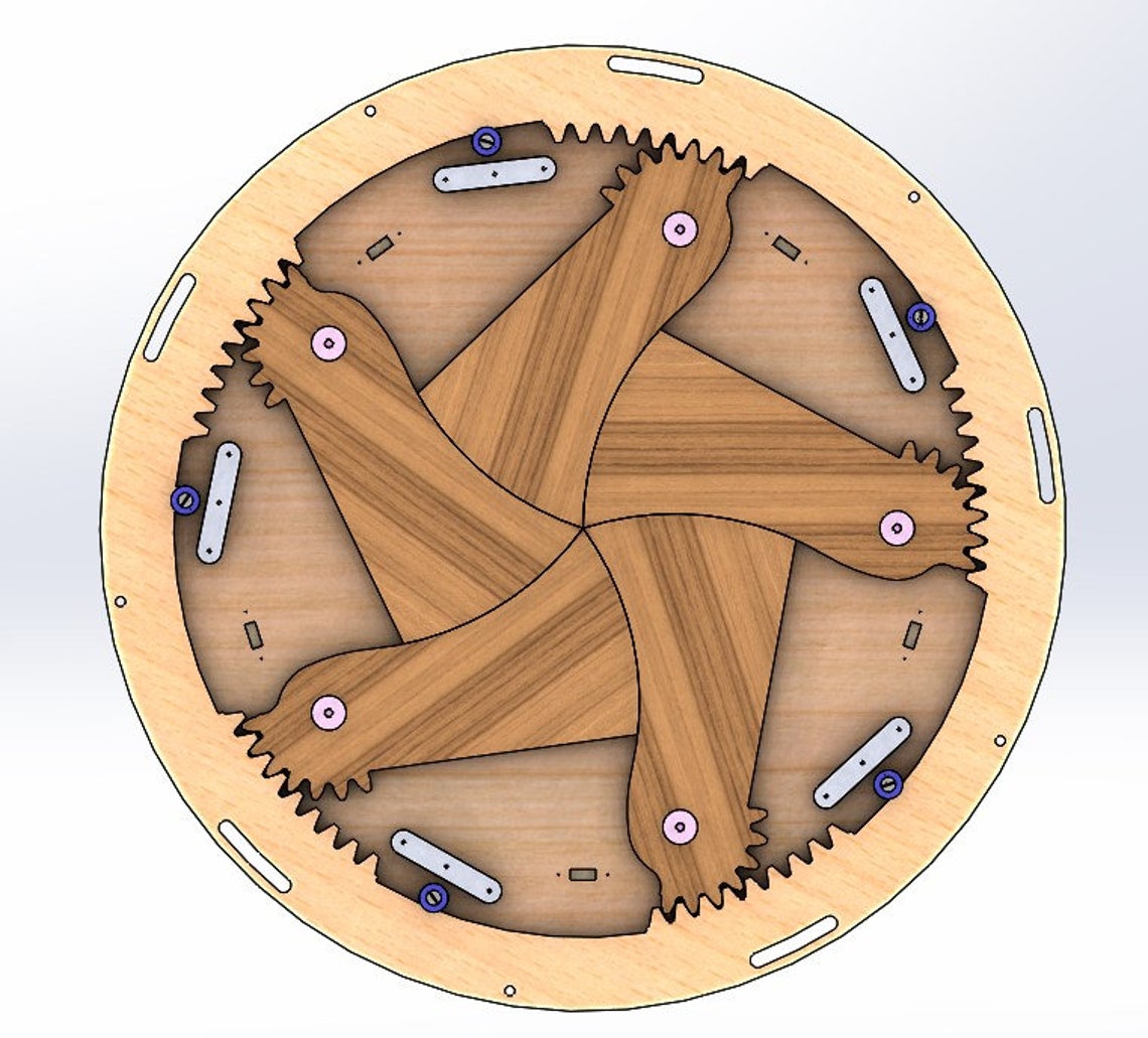 Wood Rotating Dining Table Design Plan diameter 2m V1 - Etsy