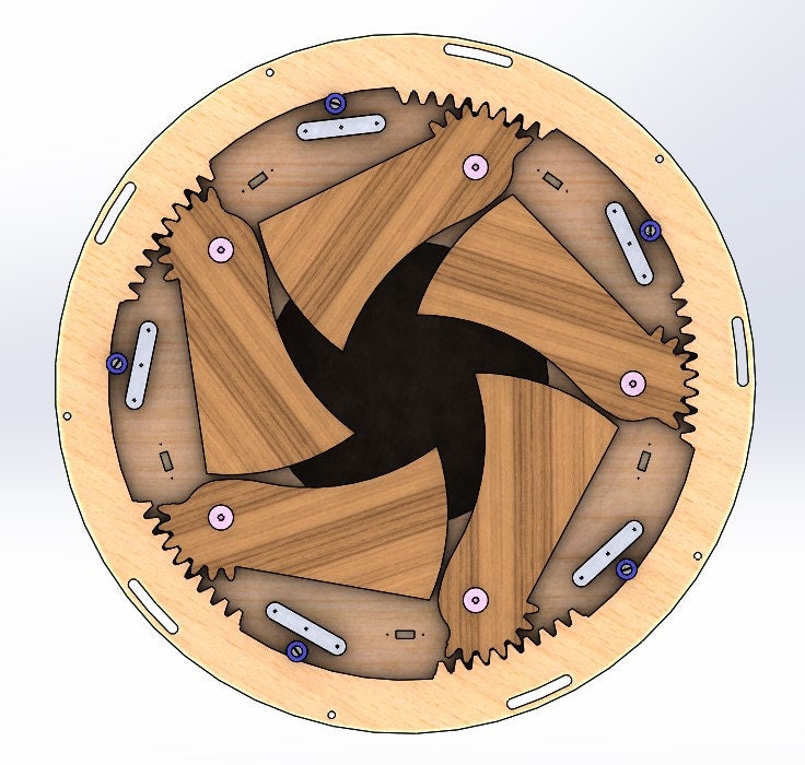 Wood Rotating Dining Table Design Plan diameter 2m V1 - Etsy