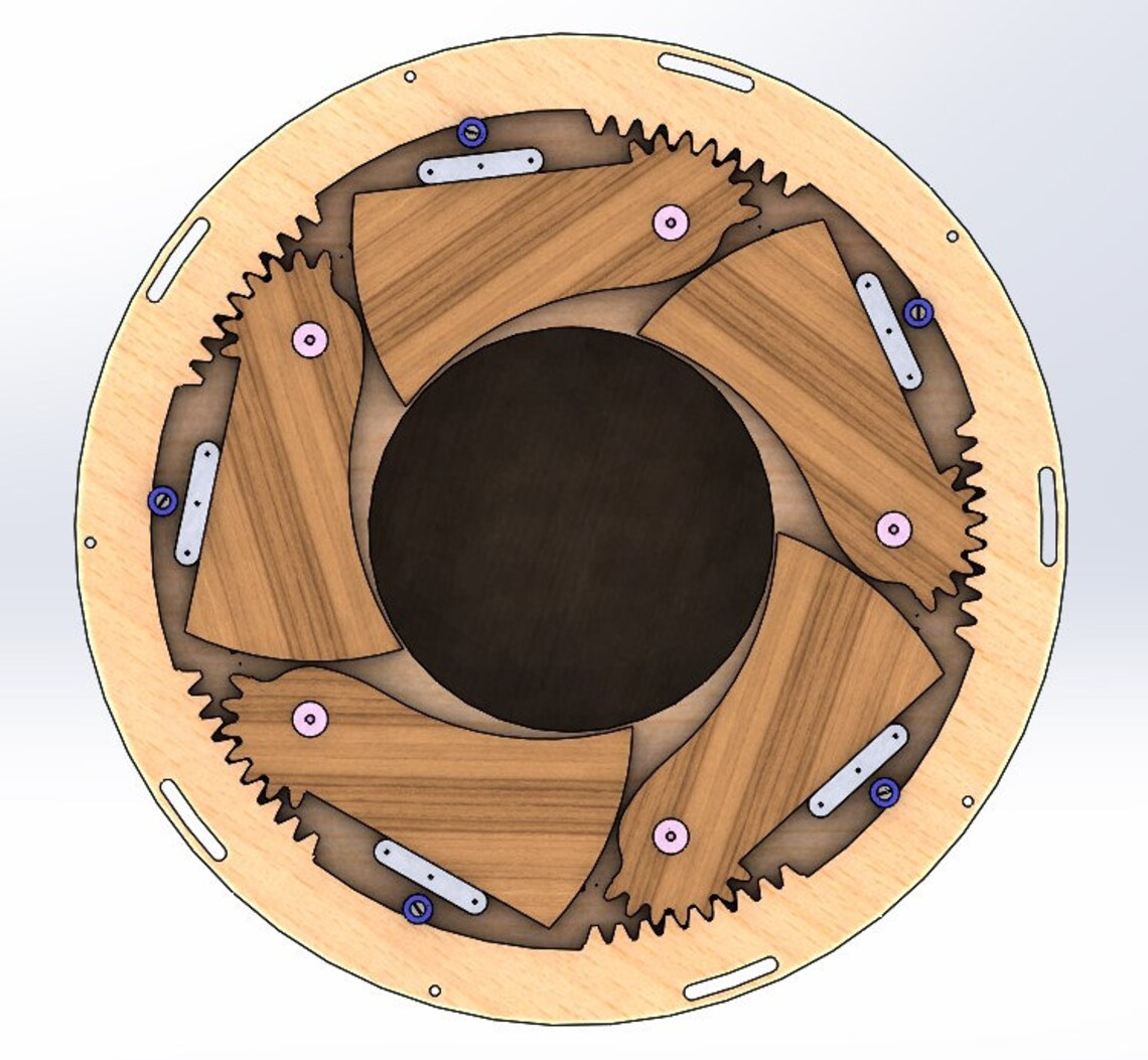 Wood Rotating Dining Table Design Plan diameter 2m V1 - Etsy
