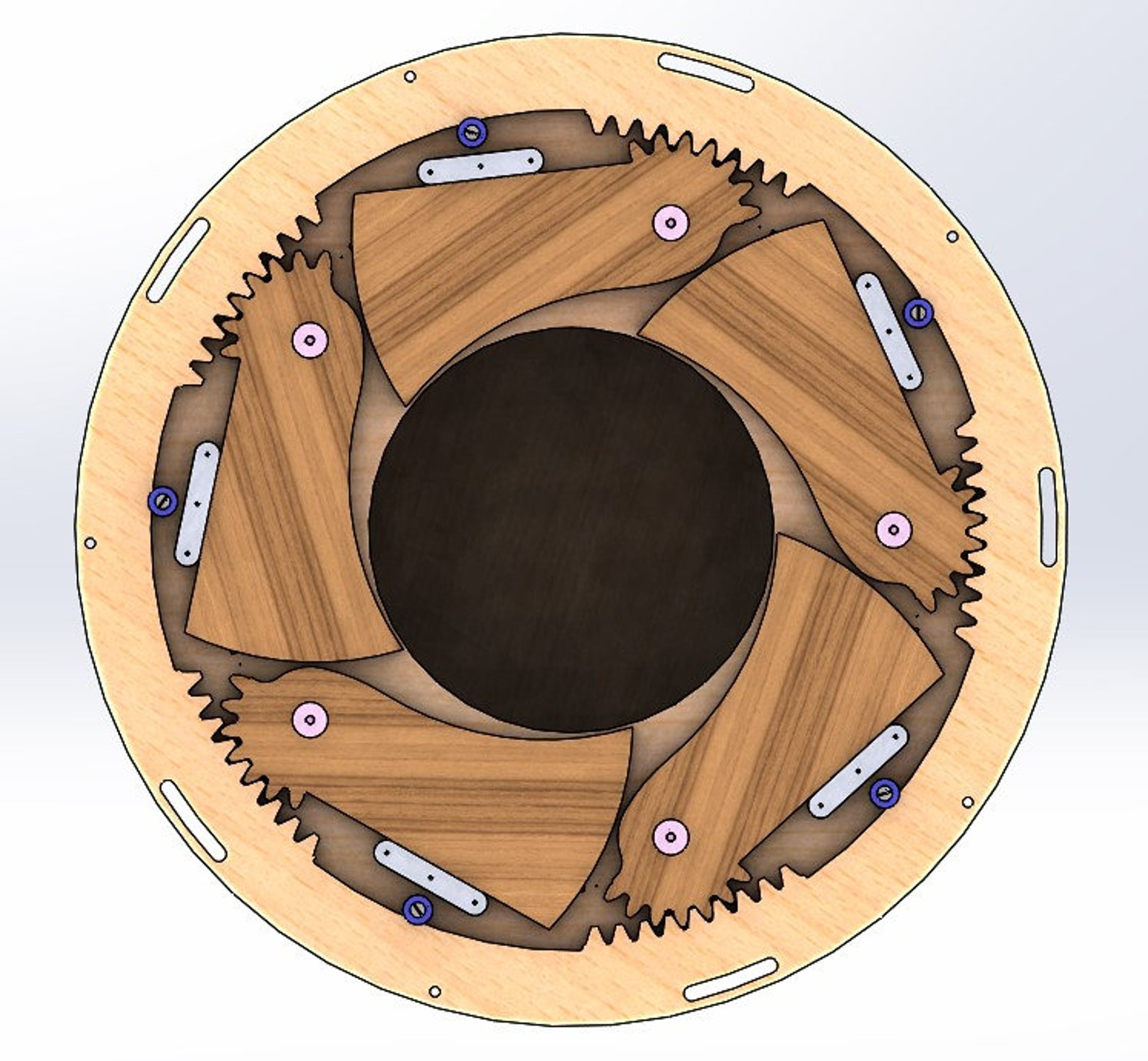 Wood Rotating Dining Table Design Plan diameter 2m V1 - Etsy