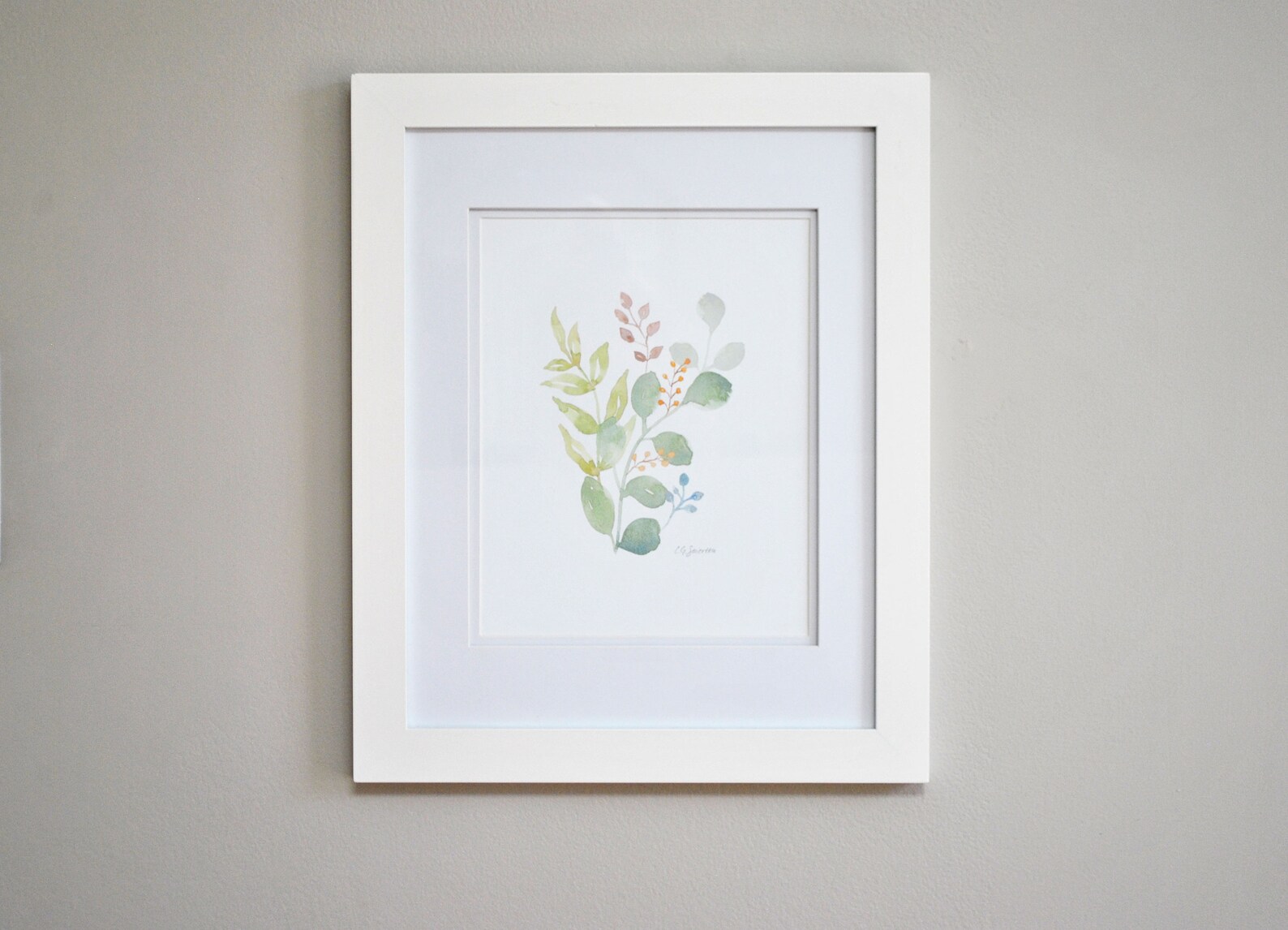 Eucalyptus Bundle Watercolor Art Printable, Digital Download - Etsy