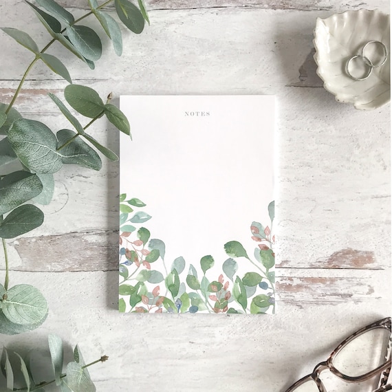 Watercolor Leaves Notepad Spring To-do List - Etsy
