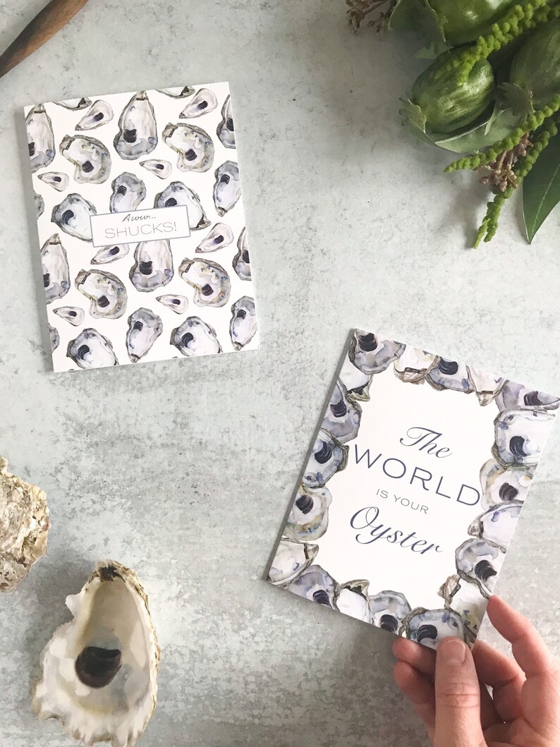 Aww... Shucks Oyster Greeting Card Thank You Card Sorry - Etsy