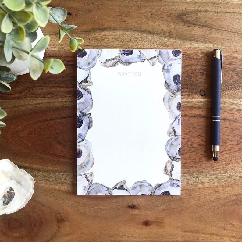 Personalized Watercolor Oyster Notepad, To-do List - Etsy