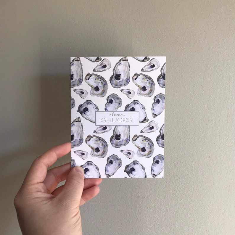 Aww... Shucks Oyster Greeting Card Thank You Card Sorry - Etsy