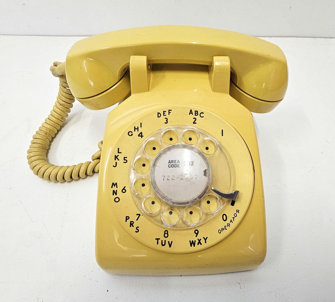 Vintage Bell System Western Electric Harvest Gold Rotary Phone Model ...