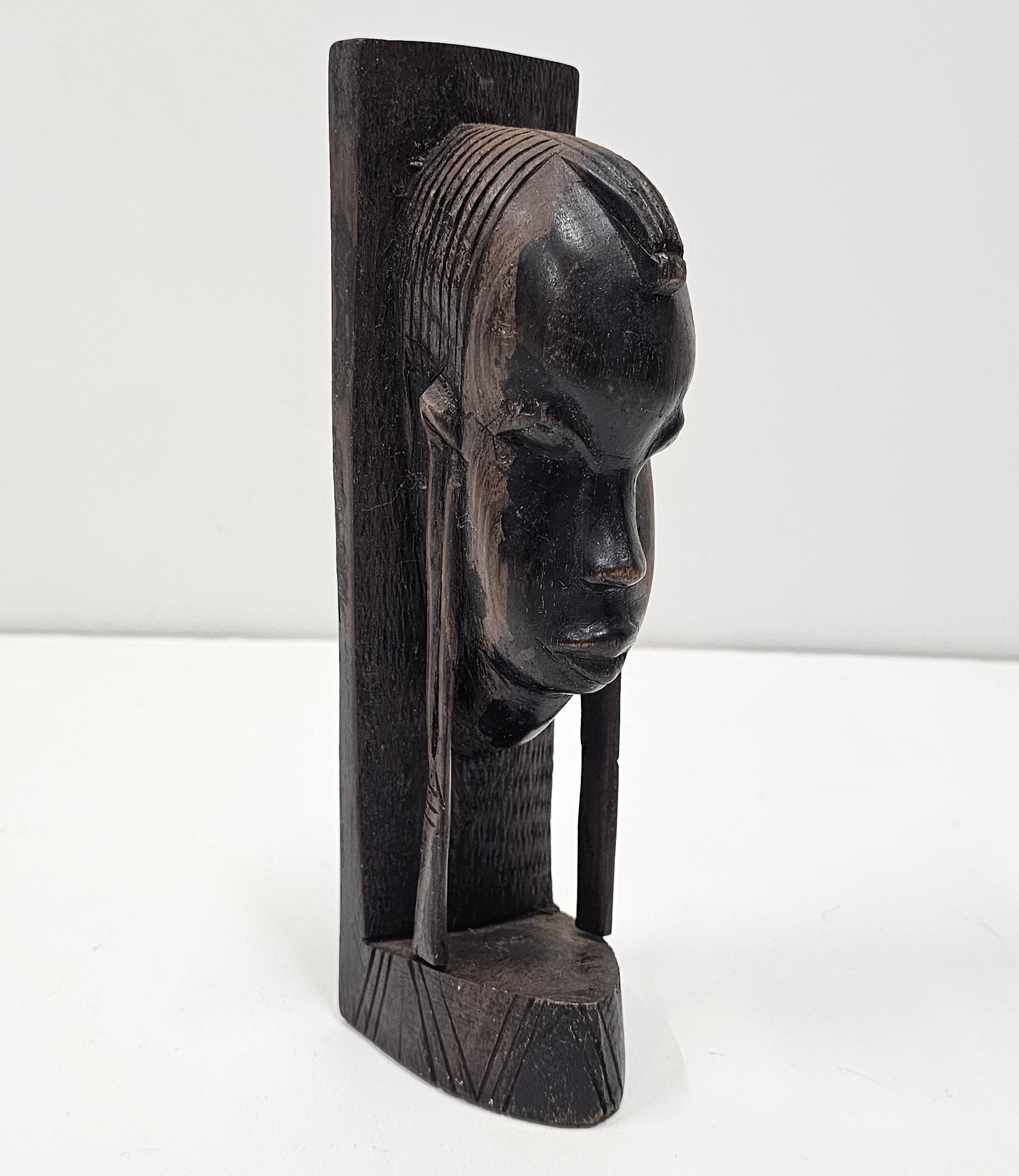 Vintage African Sculpture of a Face - Etsy