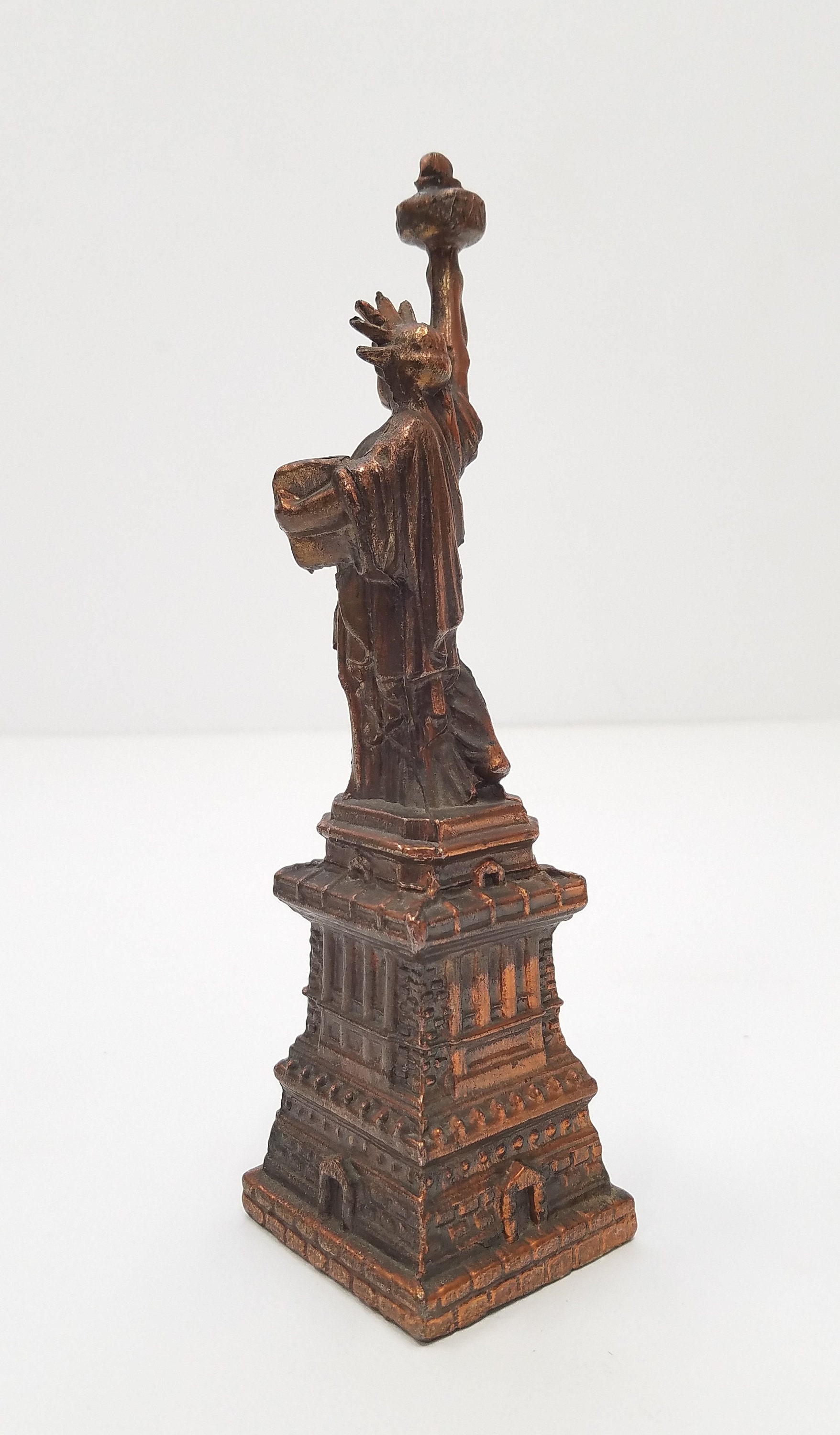 Vintage Cast Metal Statue of Liberty Sculpture Mid Century New York ...