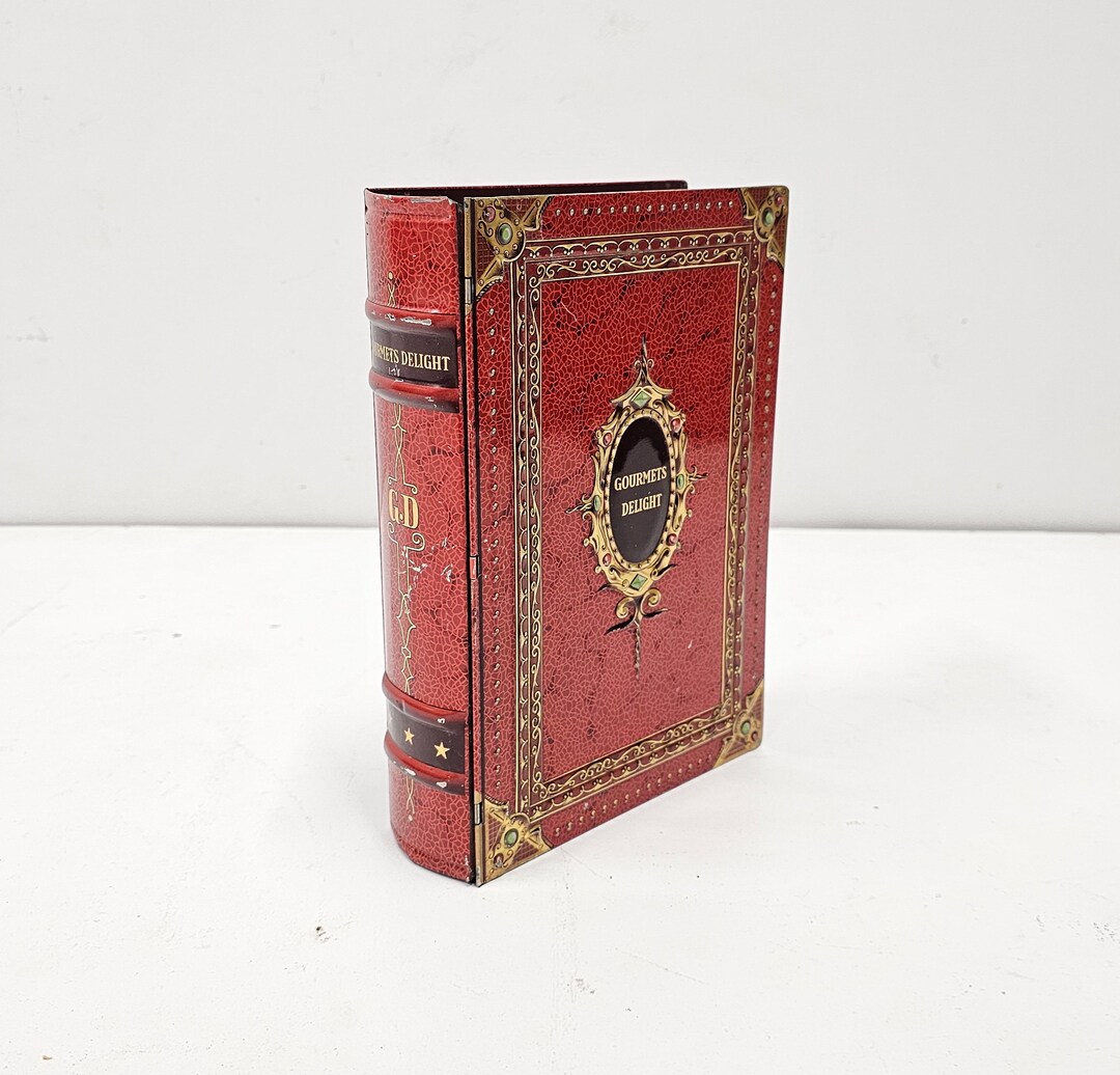 Vintage Gourmets Delight Tin Book Container Victoria Biscuit Co ...