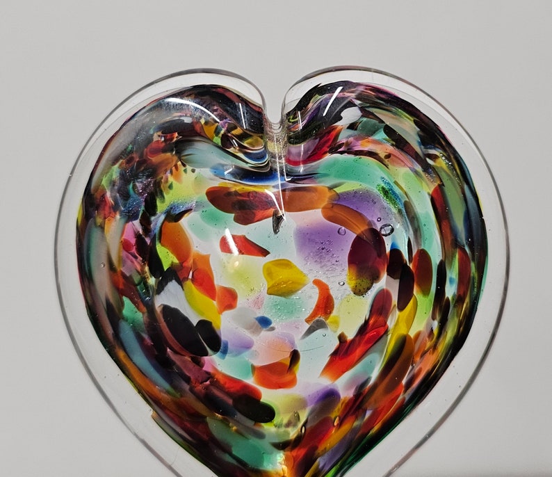 Vintage Handblown Glass Heart Confetti Glass Heart Studio Glass - Etsy