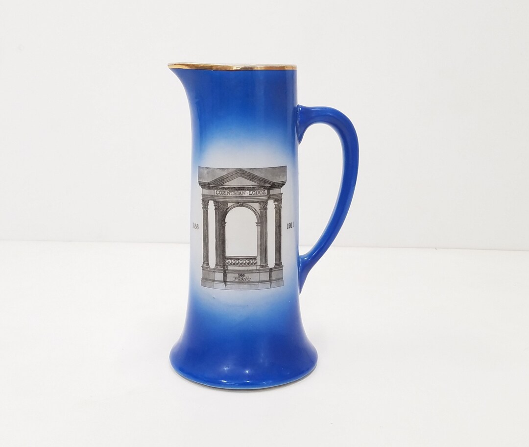 Vintage 1911 Masonic Ceramic Pitcher: Corinthian Lodge No. 368 - Etsy