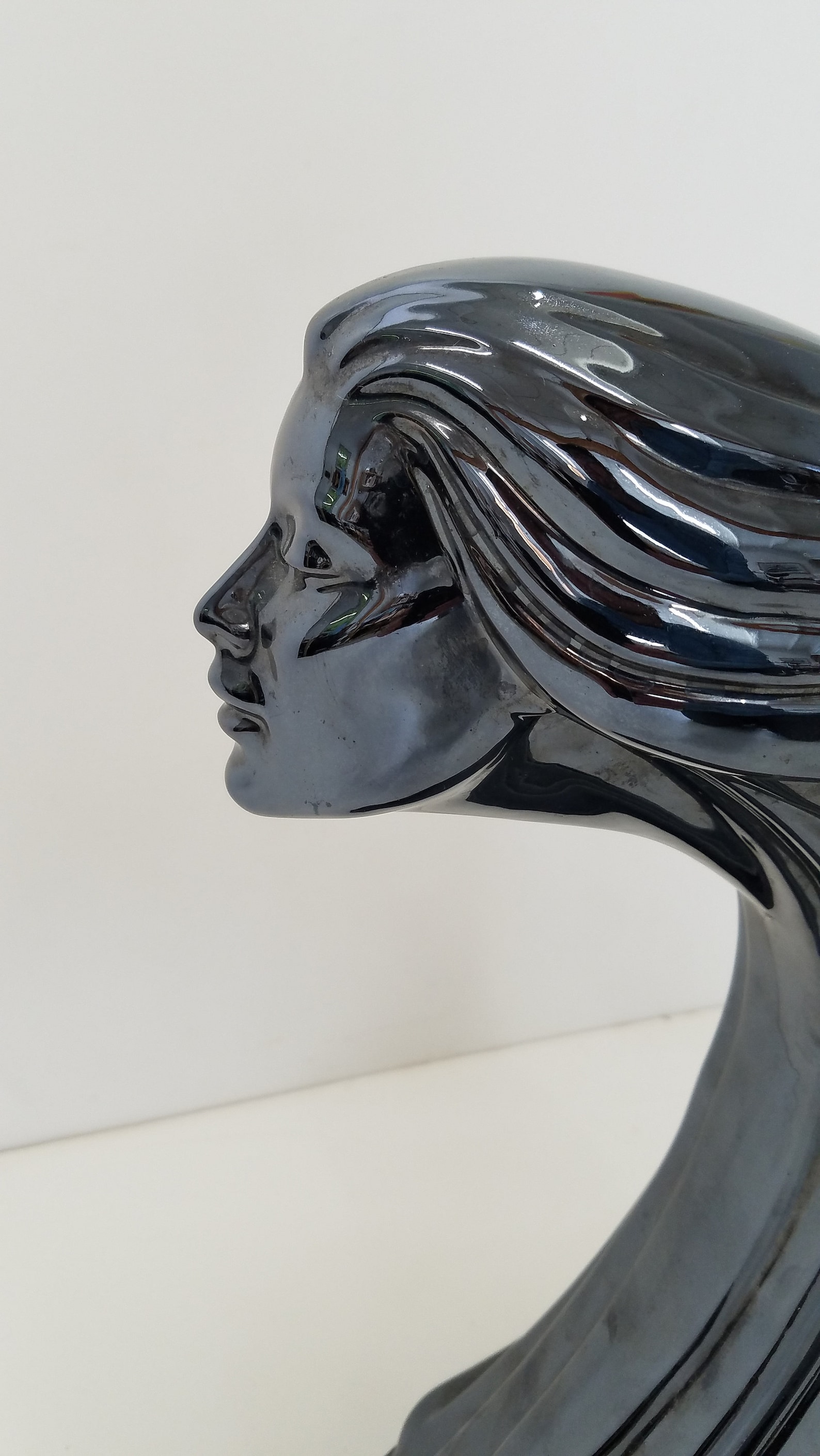 Vintage Art Deco Windswept Woman Sculpture Sittre Ceramic - Etsy