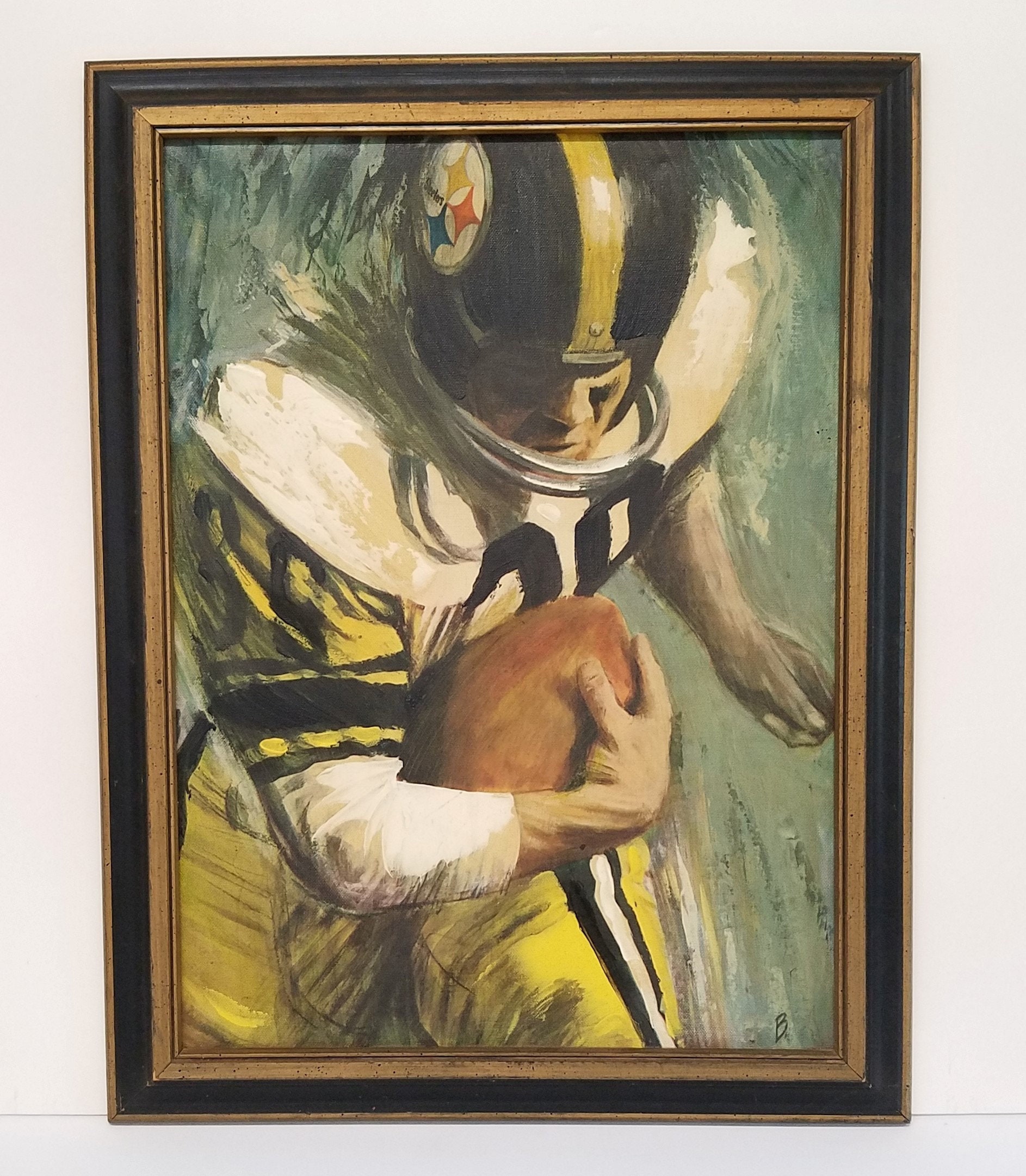 Vintage 1960's Dave Boss Pittsburgh Steelers Canvas Painting - Etsy