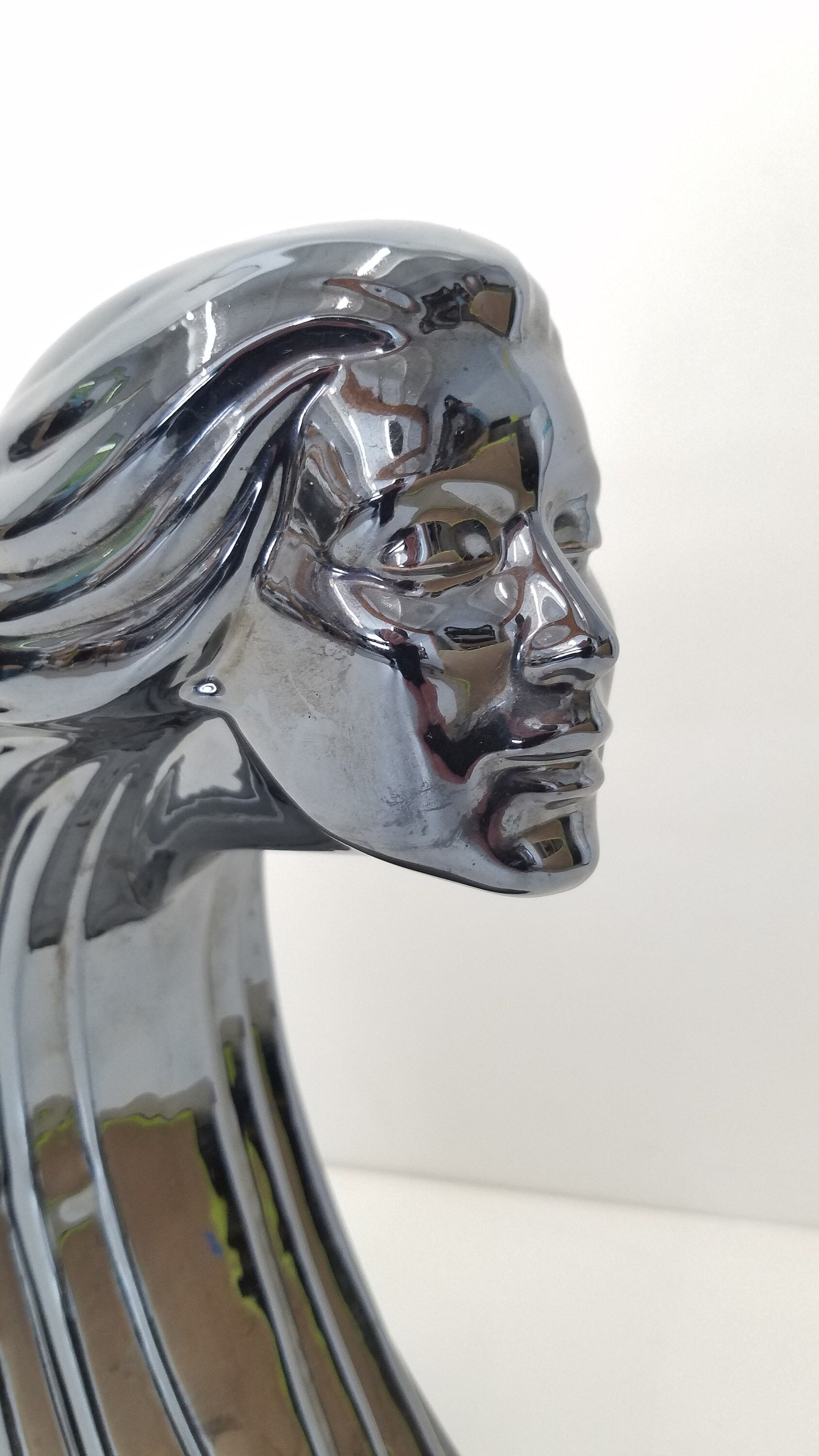 Vintage Art Deco Windswept Woman Sculpture Sittre Ceramic Products - Etsy