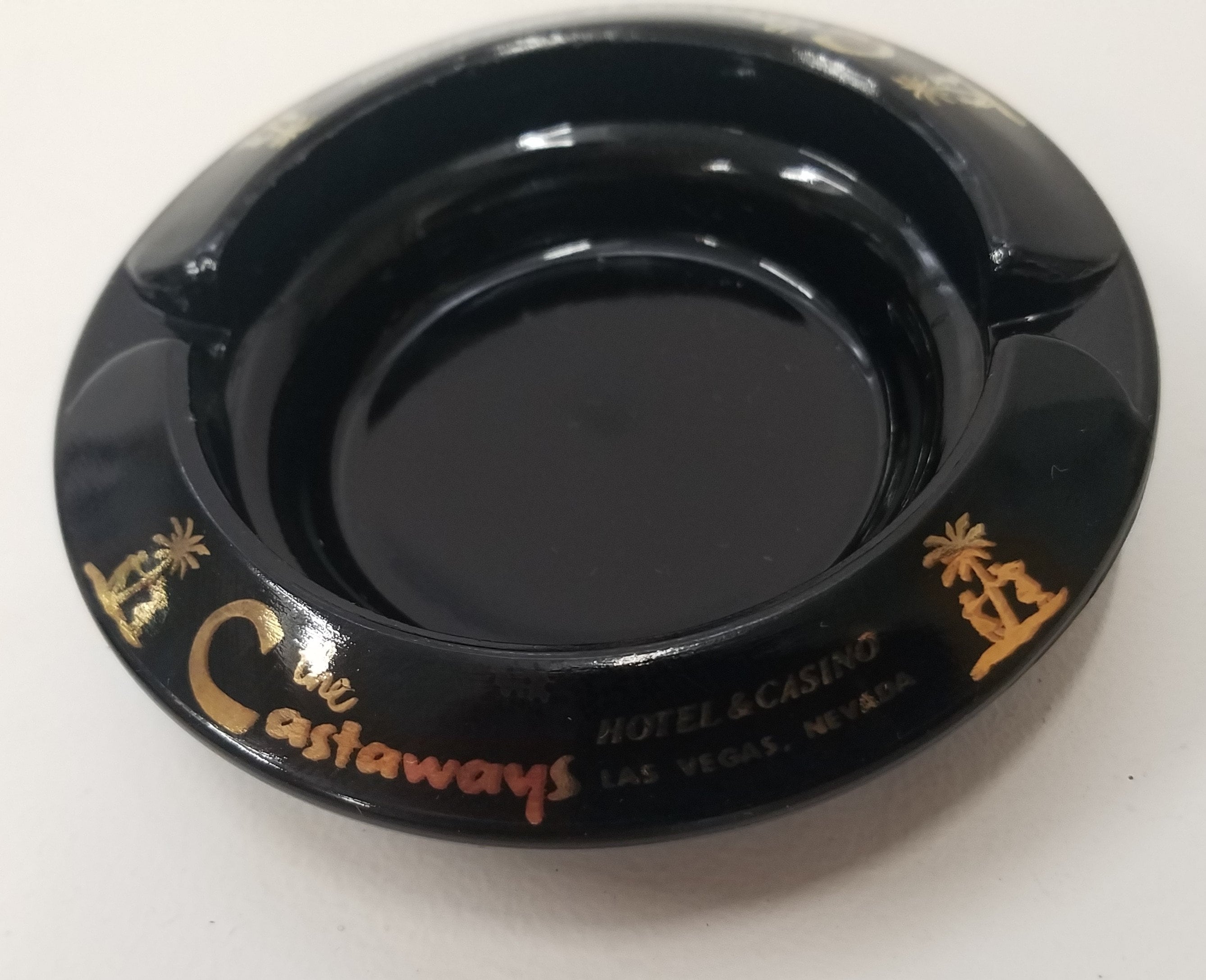 Vintage the Castaways Hotel & Casino Ashtray Black Glass Las Vegas - Etsy