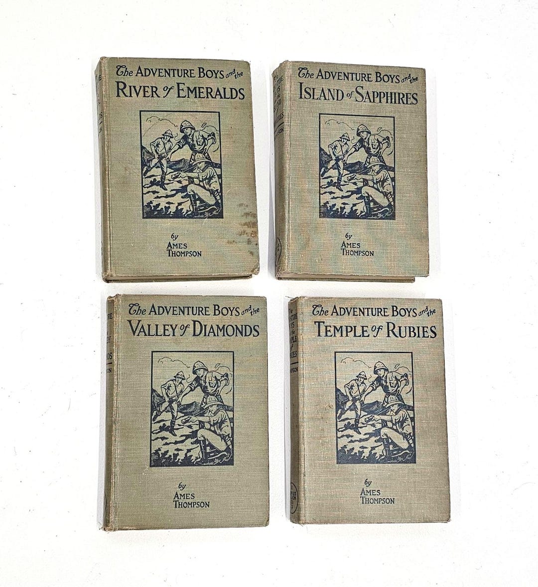 Vintage Set of 4 Adventure Boys Books by Ames Thompson - 1920s ...