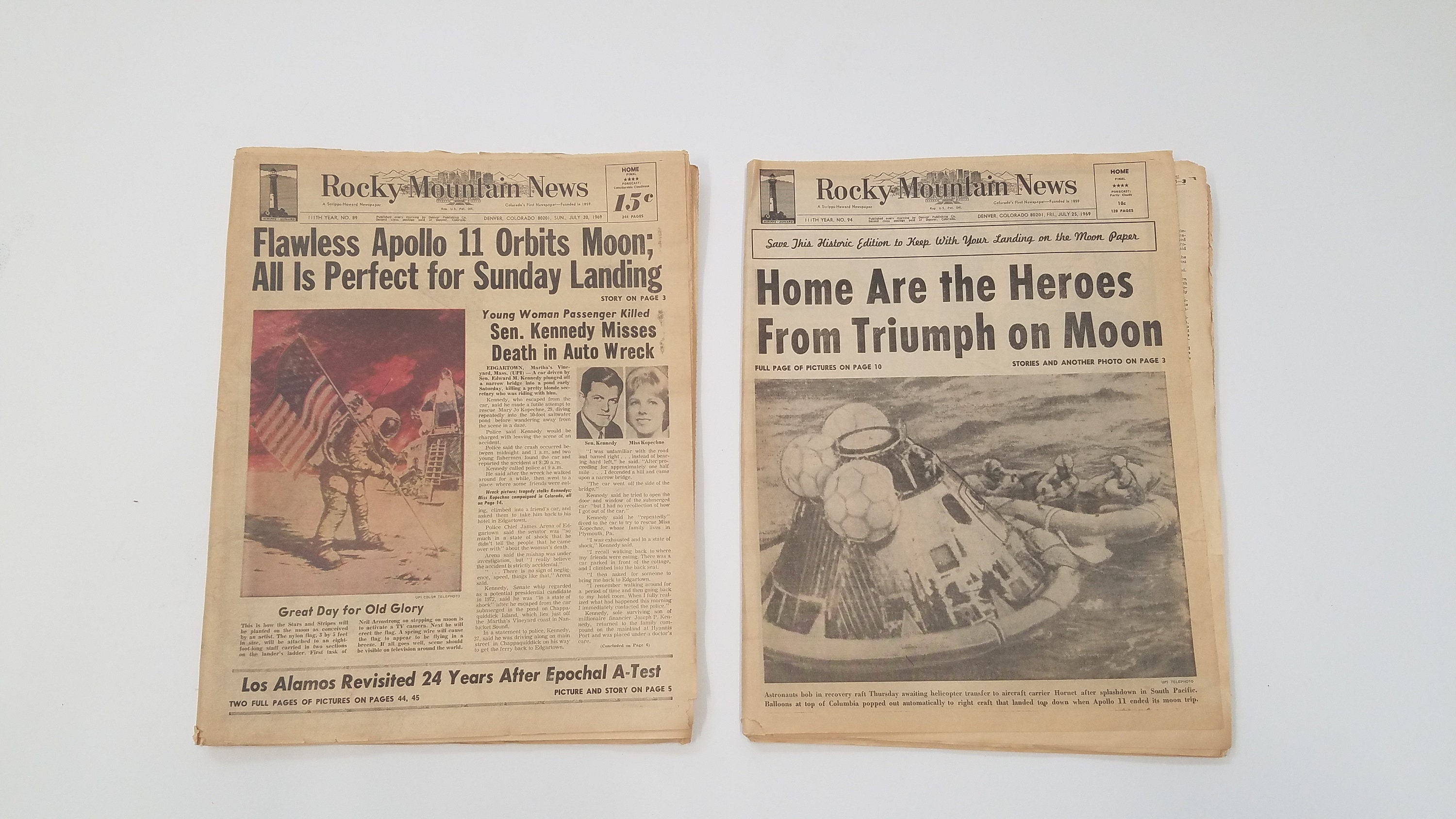 1969 Newspaper Moon Mission
