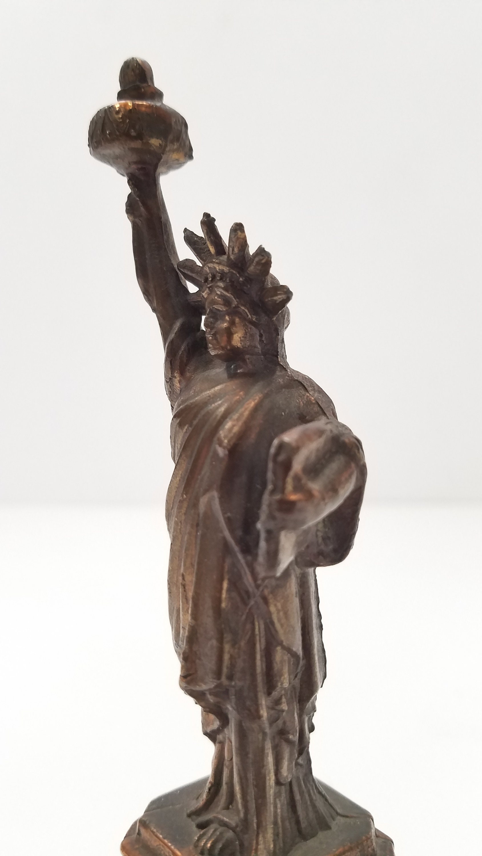 Vintage Cast Metal Statue of Liberty Sculpture Mid Century New York ...