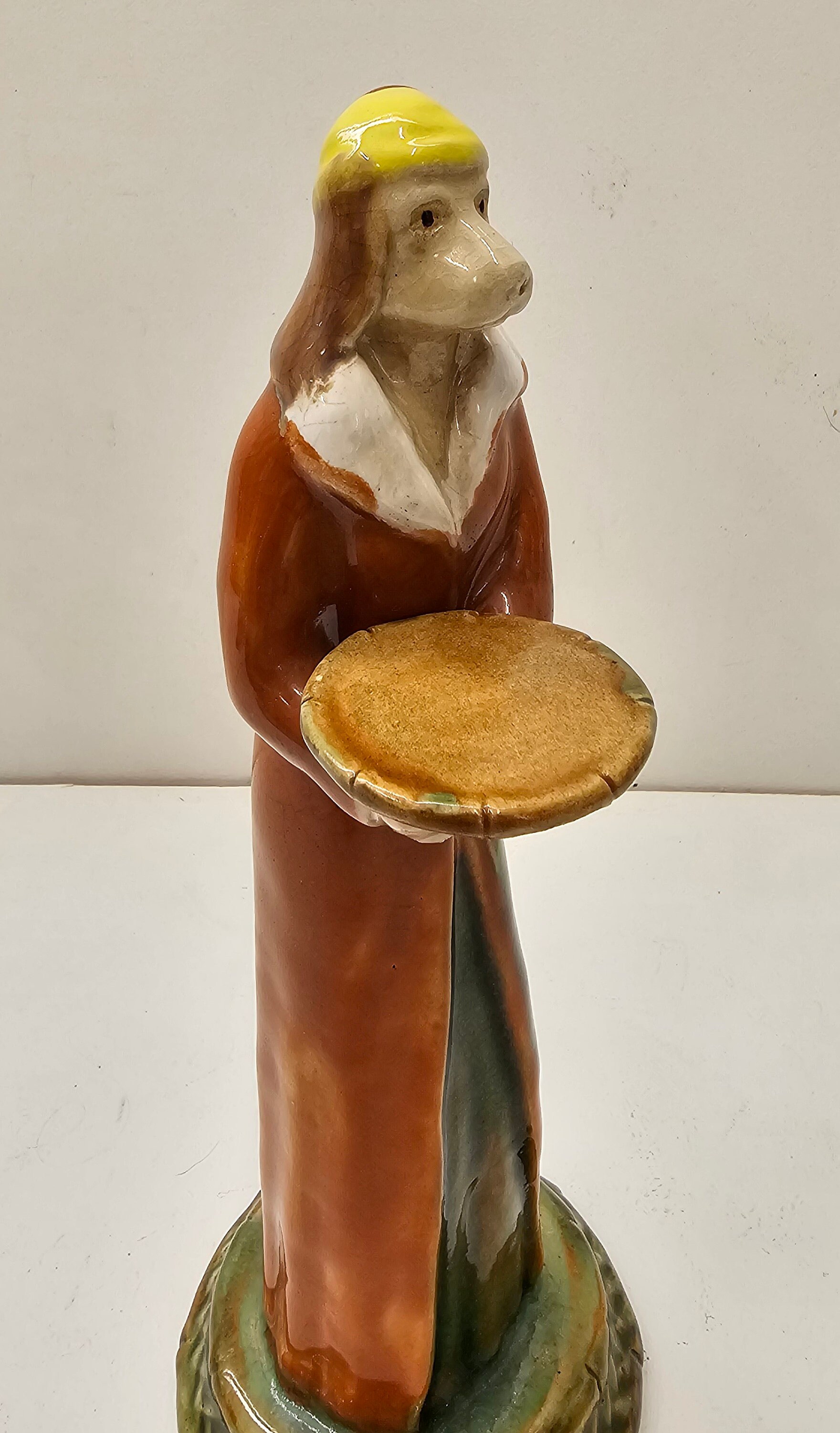 Vintage Stoneware Dog Butler Sculpture - Sleepy Dog - Golden Retriever ...