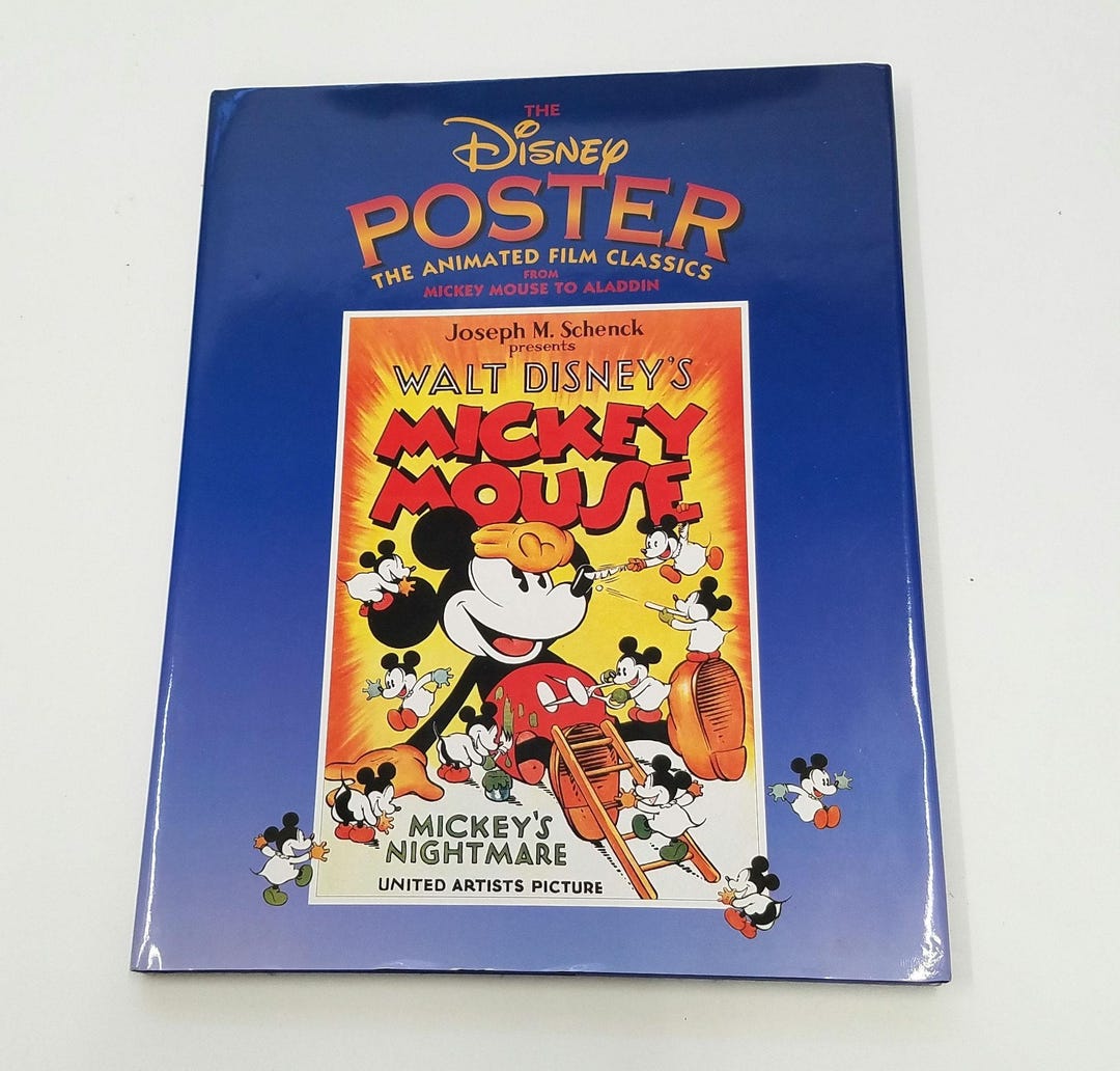 Vintage Disney Posters Book Mickey Mouse Donald Duck Pinocchio - Etsy
