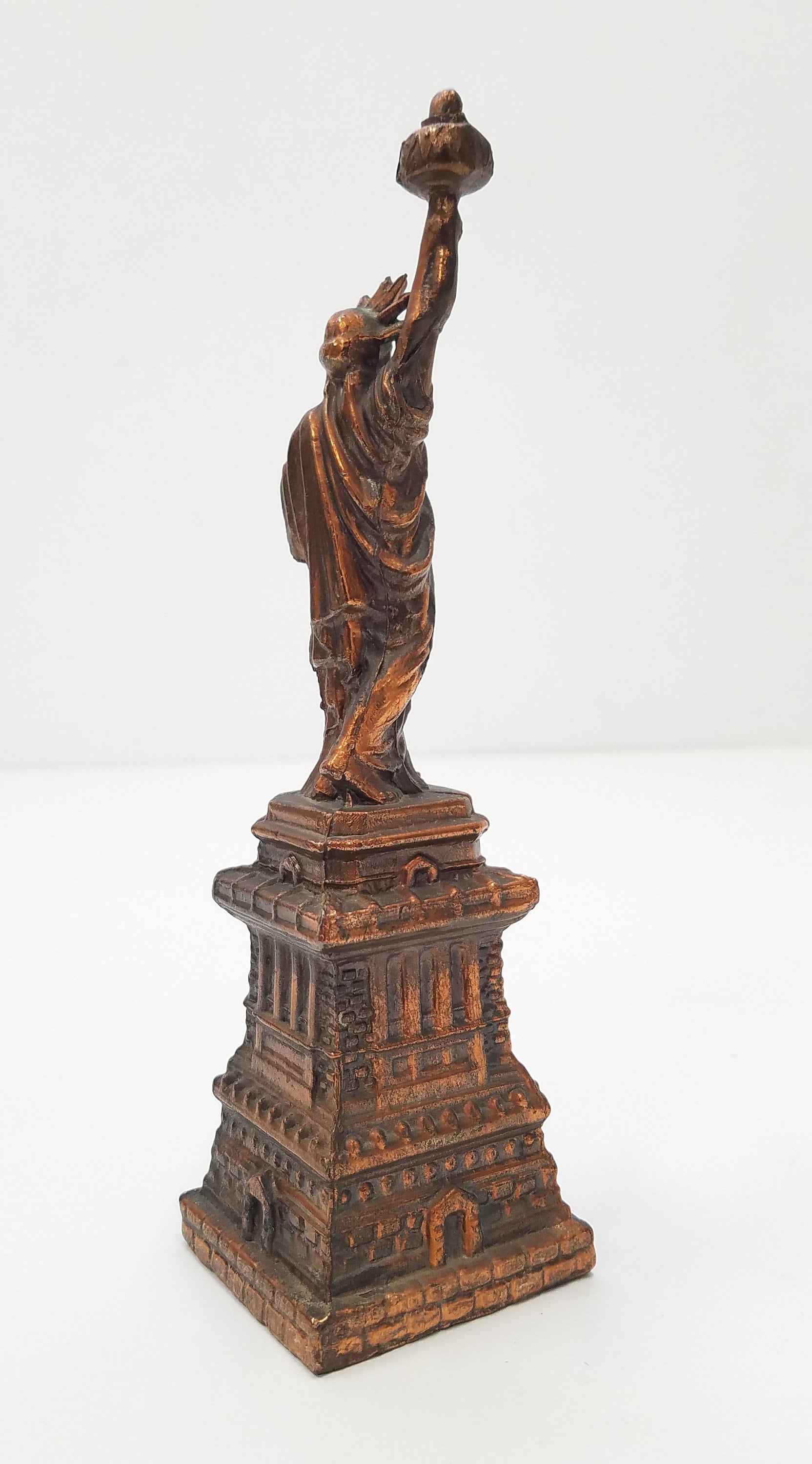 Vintage Cast Metal Statue of Liberty Sculpture Mid Century New York ...