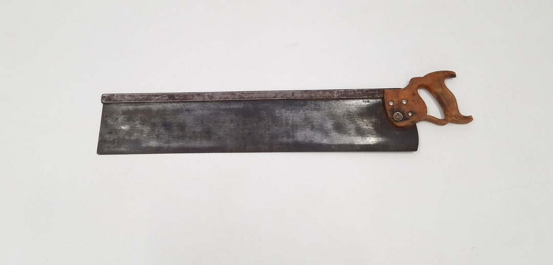 Vintage Henry Disston and Sons Mitre Box Saw - Warrented Cast Steel ...