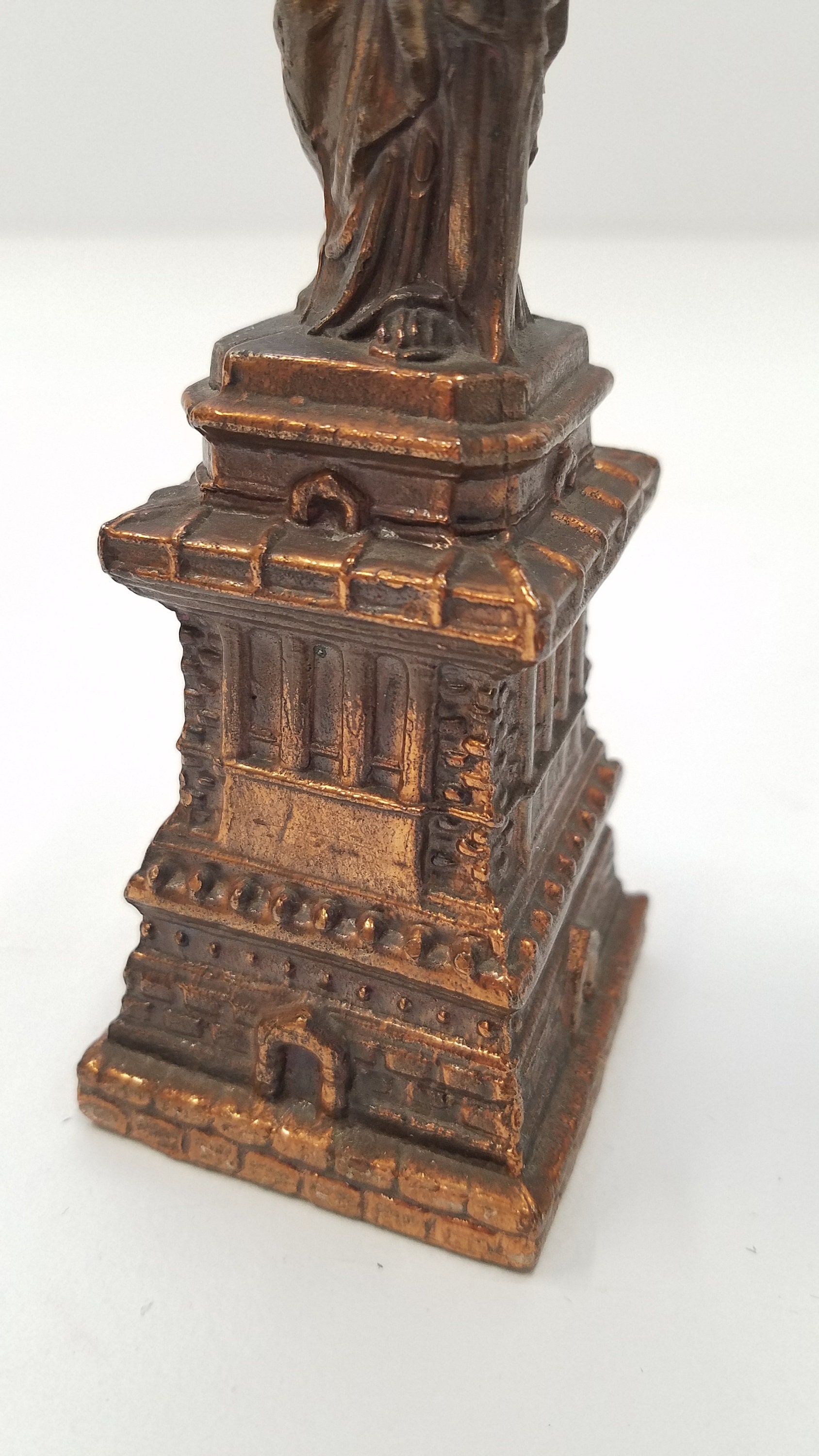 Vintage Cast Metal Statue of Liberty Sculpture Mid Century New York ...