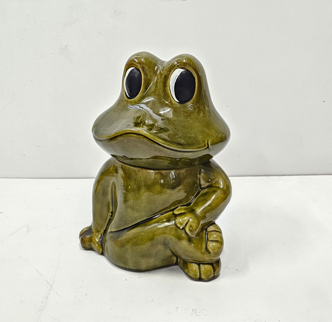 Vintage Neil the Frog Ceramic Cookie Jar LARGE - Etsy