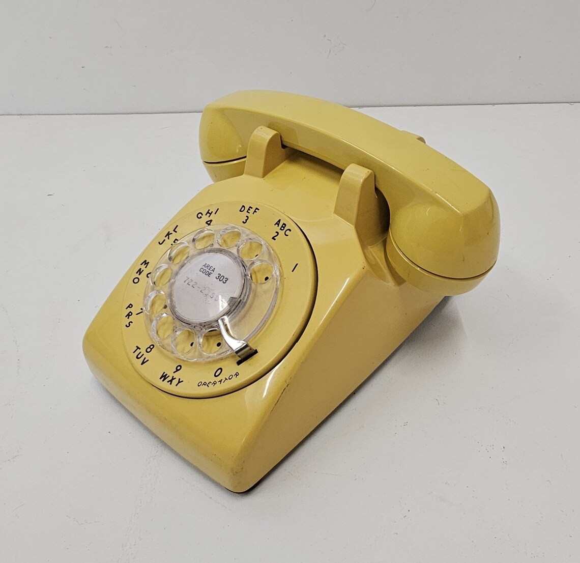 Vintage Bell System Western Electric Harvest Gold Rotary Phone Model ...