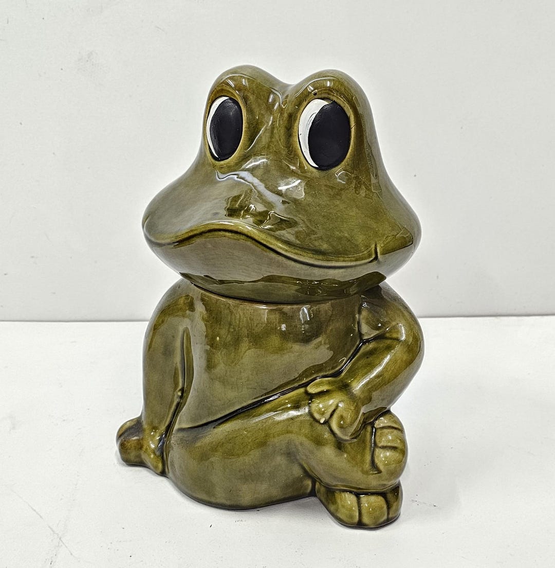 Vintage Neil the Frog Ceramic Cookie Jar LARGE - Etsy