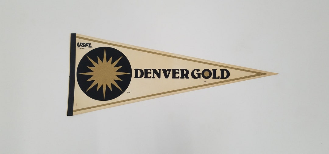 Vintage 1982 USFL Denver Gold Pennant Colorado United States Football ...