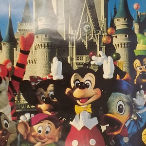 Vintage Walt Disney World Delta Airlines Poster Cinderella's Castle ...