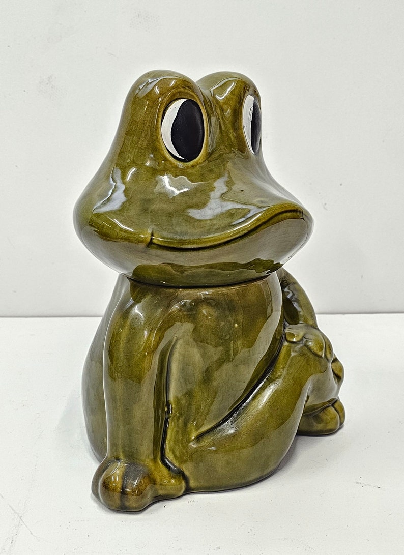 Vintage Neil the Frog Ceramic Cookie Jar LARGE - Etsy