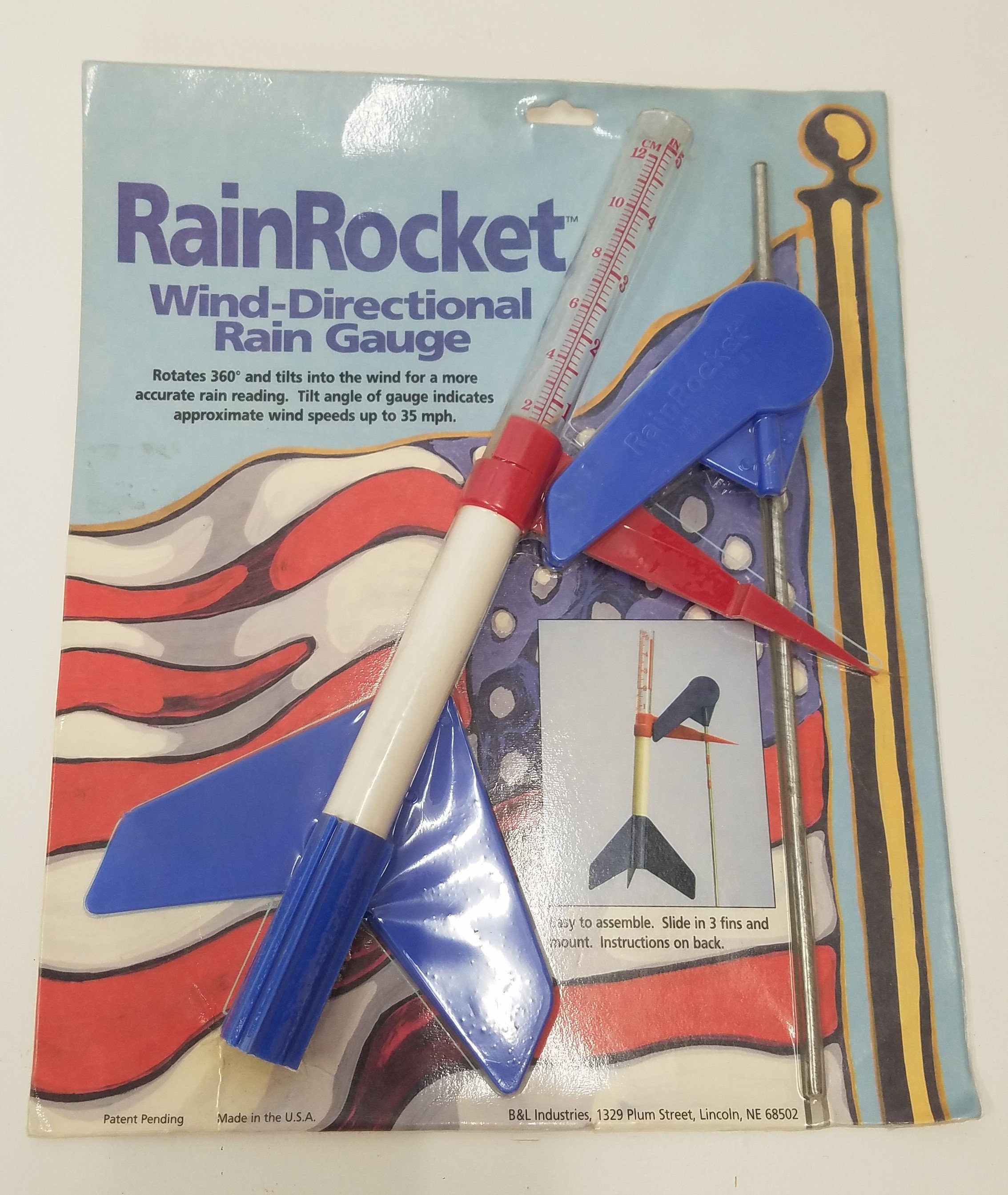 Vintage Rain Rocket Wind-directional Rain Gauge B&L Industries - Etsy