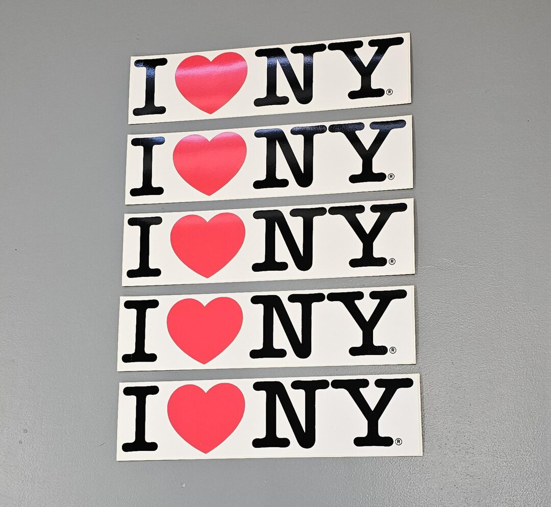 Vintage I Love New York Bumper Sticker - Set of 5 - Etsy