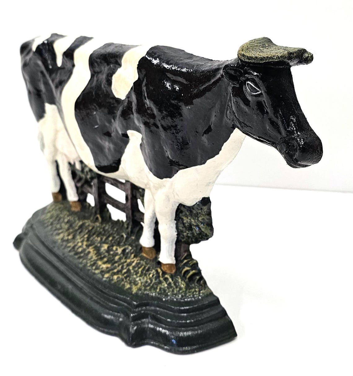 Vintage Cast Iron Cow Doorstop Decor - Cow Sculpture - Etsy